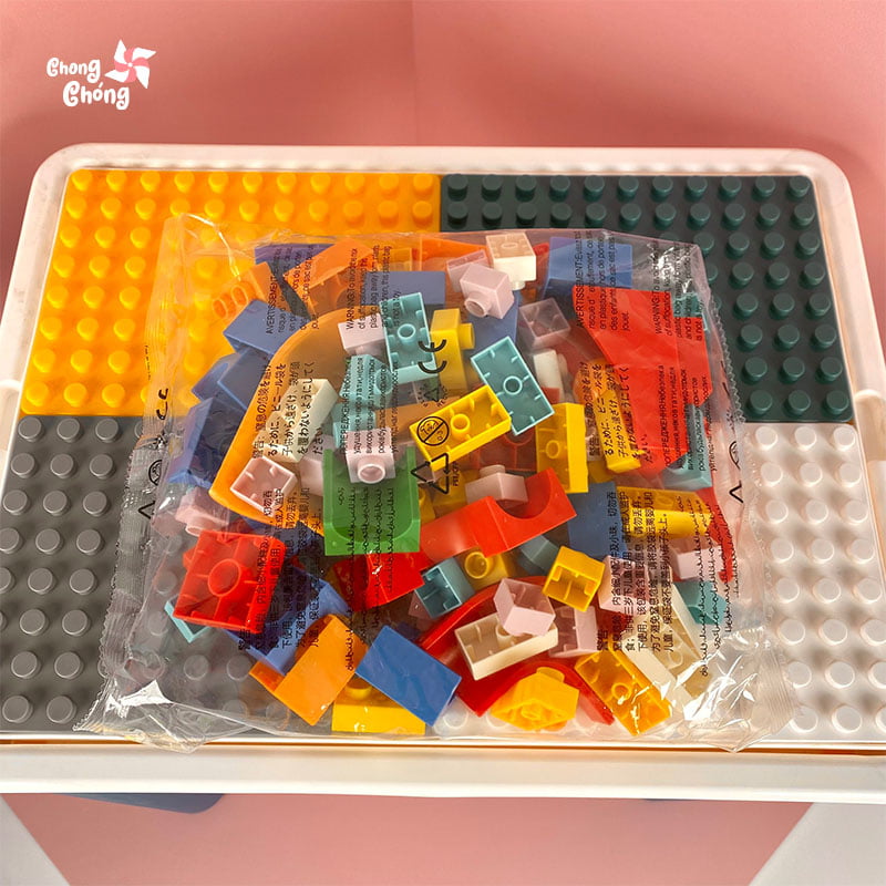Bộ bàn ghế xếp hình LEGO đa năng - Chong Chóng